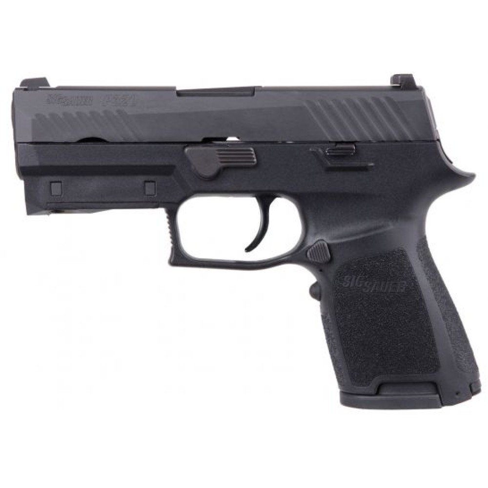 Sig Sauer P320 Lima Compact 9mm Semi-Automatic Pistol w/ LIMA320 Green Laser Grip, Stainless ...