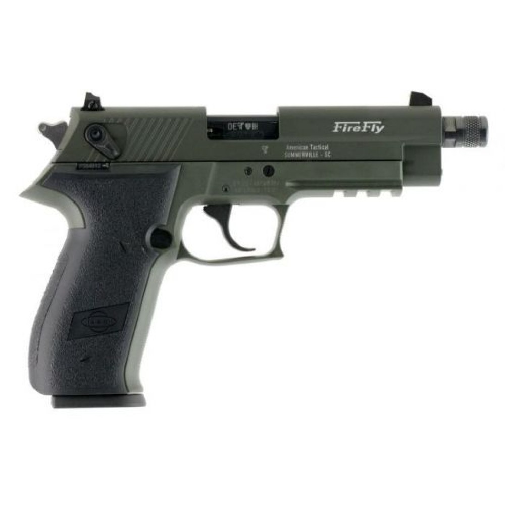 GSG Firefly .22LR Pistol with Threaded Barrel, Green - GERG2210TFFG