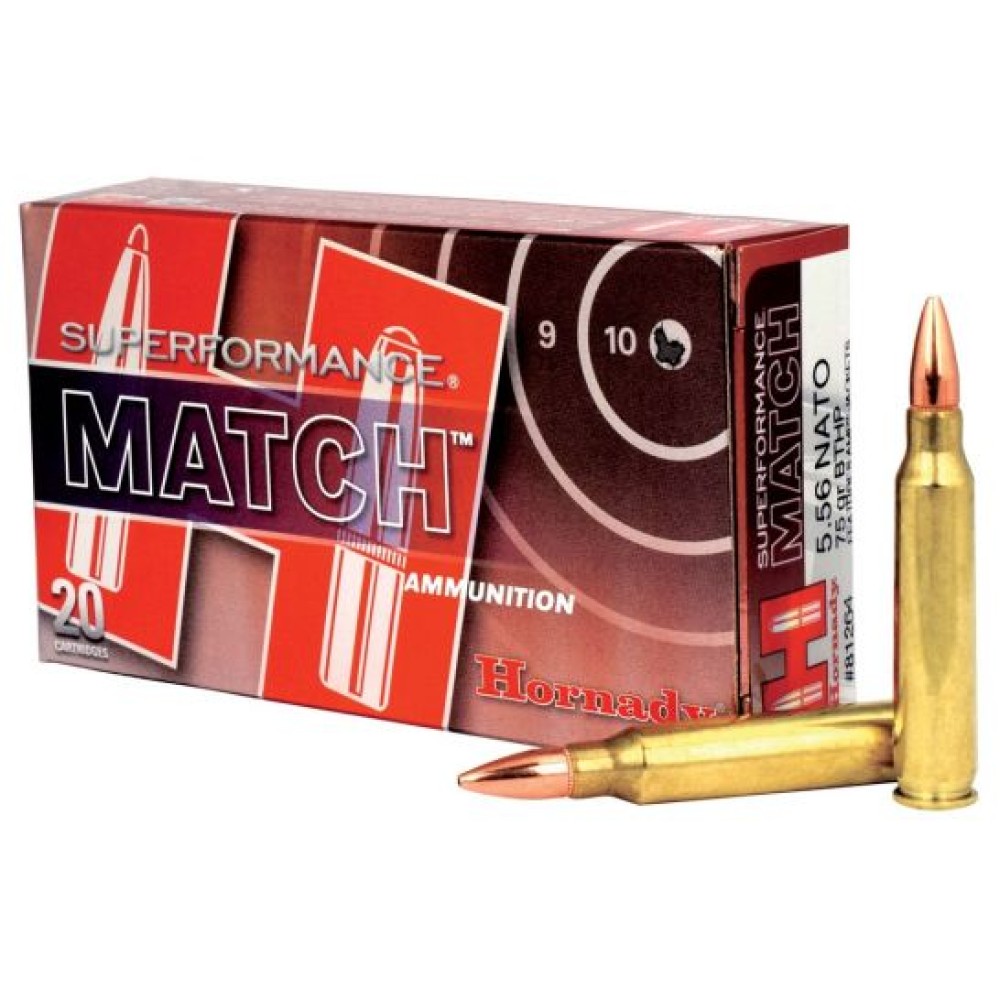 Hornady AMMO 5.56 NATO 75 GR BTHP SPF